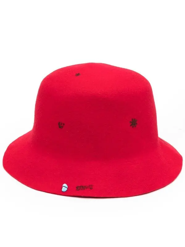 SUPERDUPER Freya Narrow Bucket Hat - Red