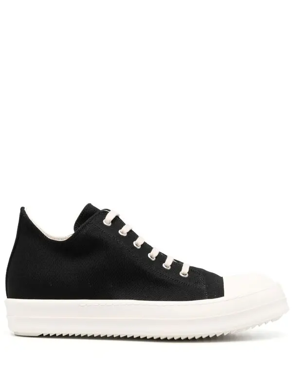 Rick Owens Lace-up Low-top Sneakers - Black