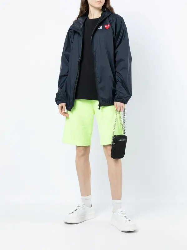 Play Comme Des Garcon X K-way Zipped Hooded Jacket - Blue