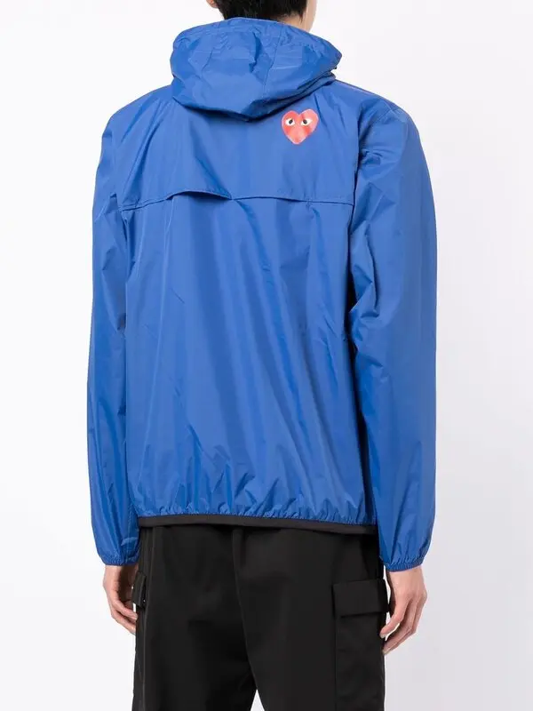 Play Comme Des Garcon X K-way Quarter-zip Jacket - Blue