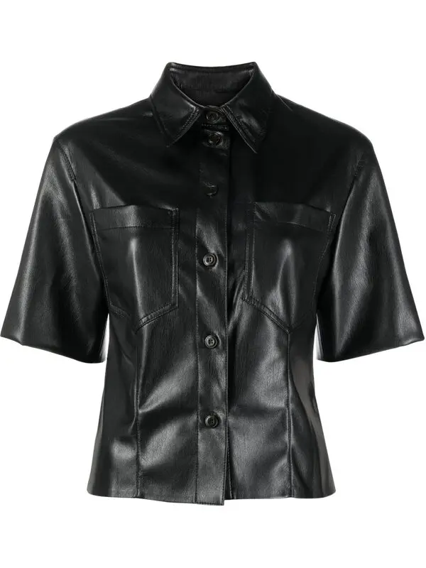 Nanushka Faux-leather Shirt