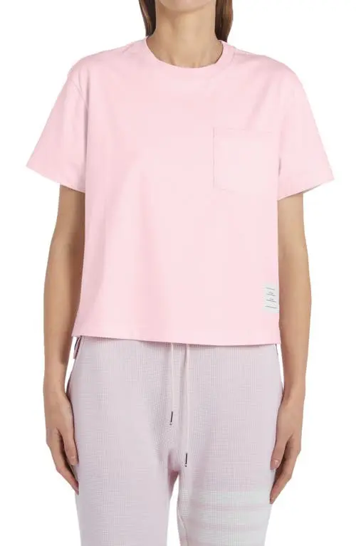 Thom Browne Medium Weight Cotton Jersey Boxy Pocket Tee - Light Pink