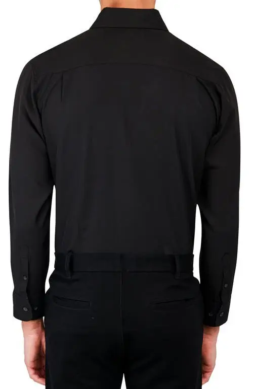 W.R.K Regular Fit Solid Performance Dress Shirt - Black