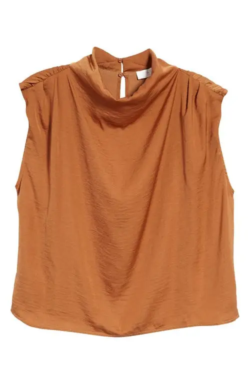 Astr The Label Rumpled Satin Sleeveless Top