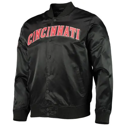 PRO STANDARD Cincinnati Reds Wordmark Satin Full-snap Jacket