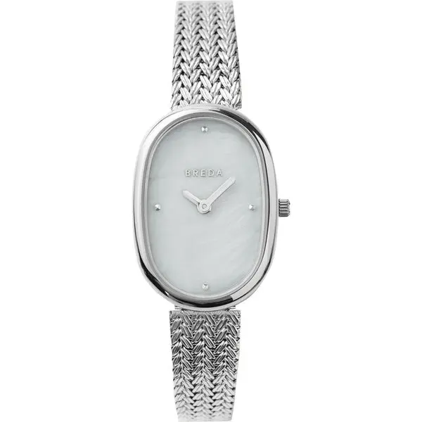 BREDA Jane Mesh Strap Watch - Silver