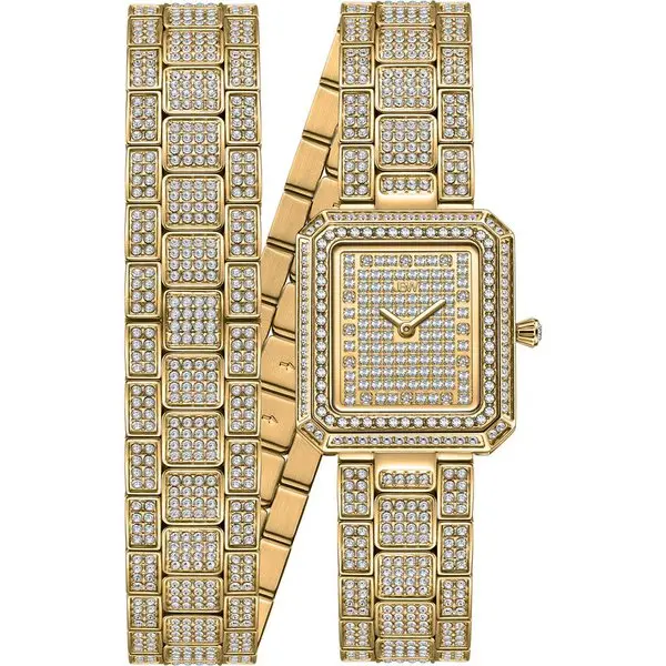 JBW Arc Diamond Wrap Bracelet Watch - Gold