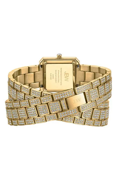 JBW Arc Diamond Wrap Bracelet Watch - Gold
