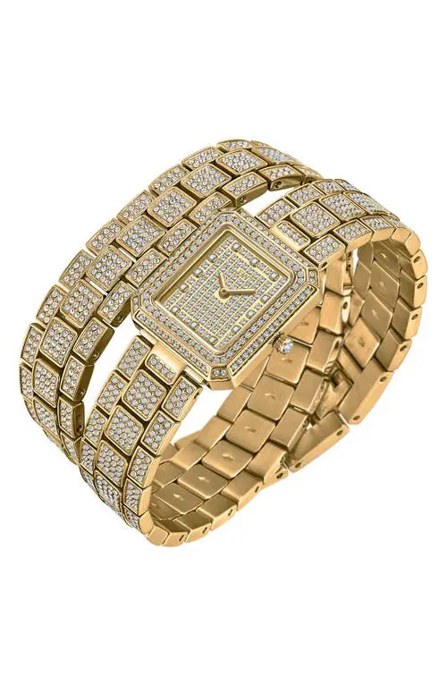 JBW Arc Diamond Wrap Bracelet Watch - Gold
