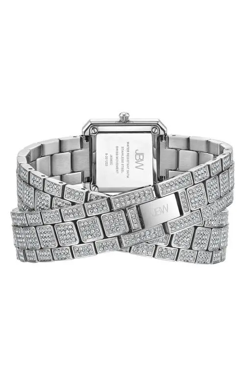 JBW Arc Diamond Wrap Bracelet Watch - Silver