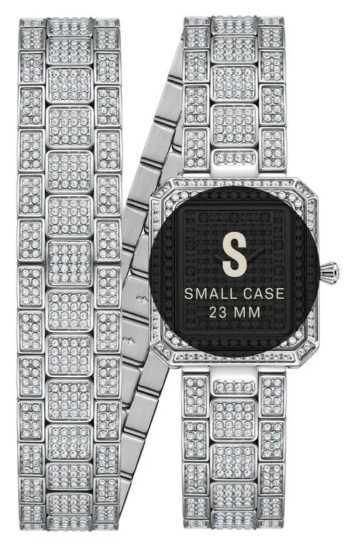 JBW Arc Diamond Wrap Bracelet Watch - Silver