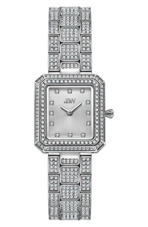JBW Diamond And Crystal Accent Bracelet Watch - Silver