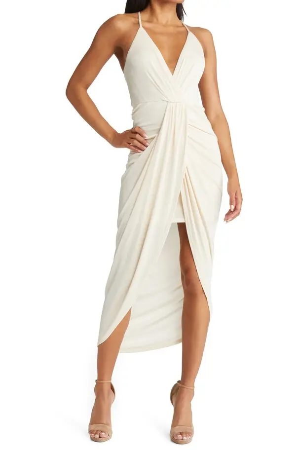 Lulus Surplice V-neck Midi Dress