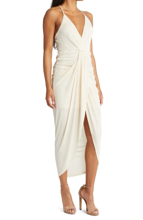 Lulus Surplice V-neck Midi Dress
