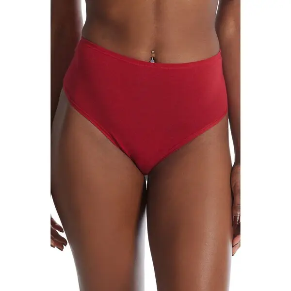 Hanky Panky Playstretch High Rise Thong - Cayenne Red