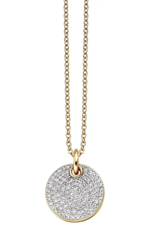 Monica Vinader Ava Diamond Disc Pendant Charm - 18ct Gold Vermeil/ss