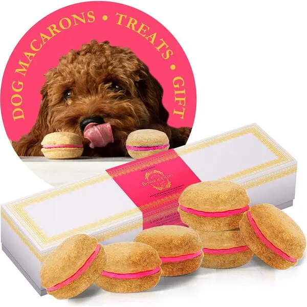 BONNE ET FILOU Macarons Dog Treats - Rose