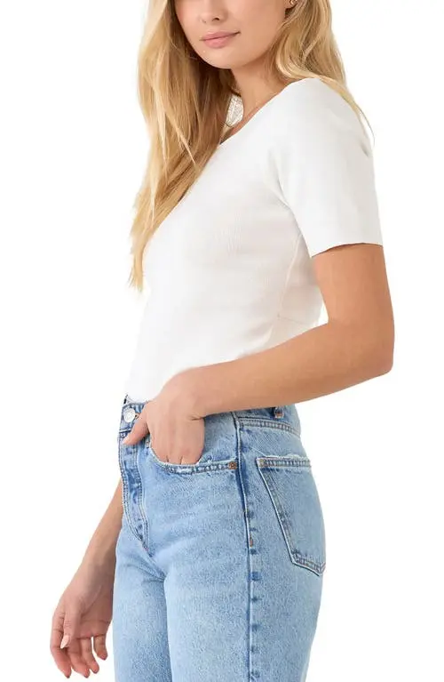 English Factory Twist Cutout Back Top - Off White