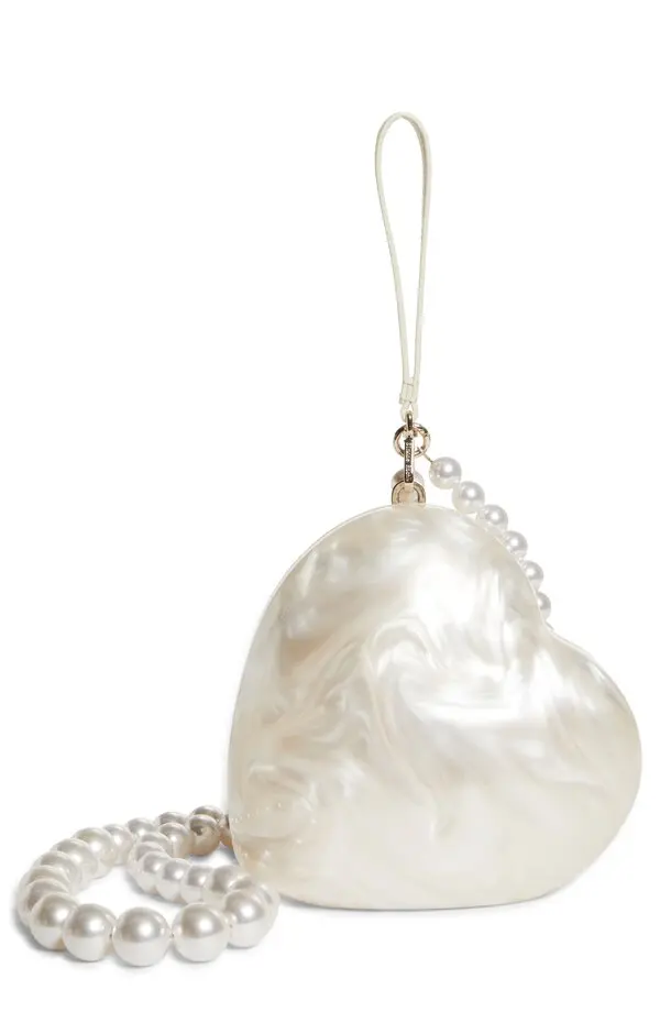 Simone Rocha Heart Minaudière With Pearl Straps