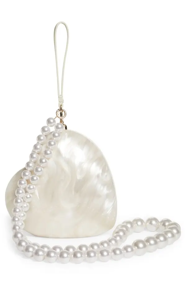 Simone Rocha Heart Minaudière With Pearl Straps
