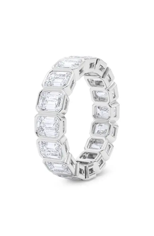 HAUTECARAT Emerald Bezel Lab Created Diamond Eternity Ring - 2.73 Ctw White Gold