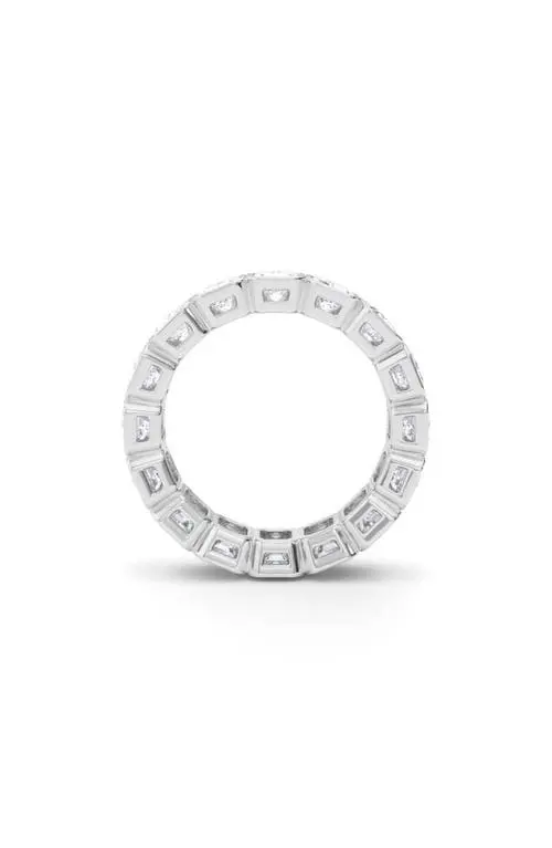 HAUTECARAT Emerald Bezel Lab Created Diamond Eternity Ring - 2.73 Ctw White Gold