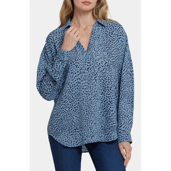 NYDJ Becky Recycled Polyester Georgette Blouse - Charlottesville
