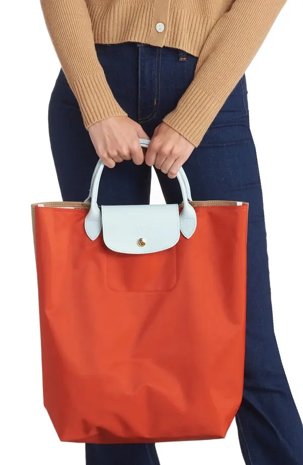 Longchamp Le Pliage Replay North/South Top Handle Tote - Orange
