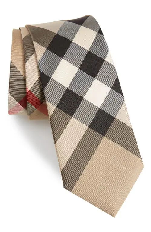 Burberry Manston Exploded Check Silk Tie - Beige