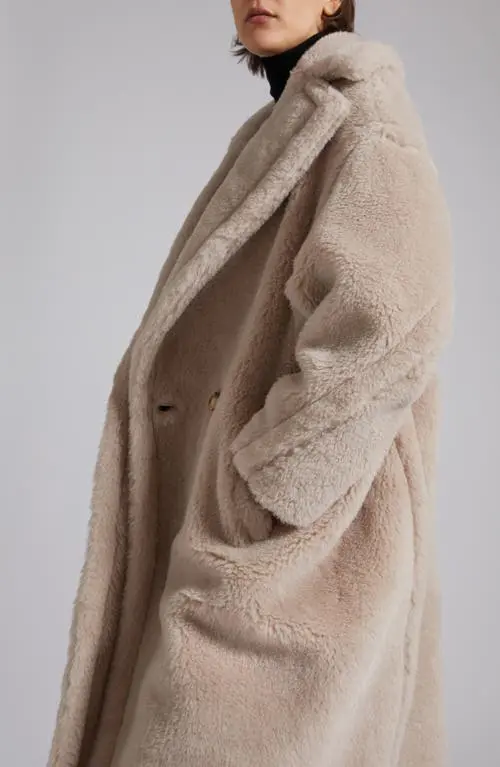 Max Mara Tedgirl Oversized Alpaca Blend Coat - Beige