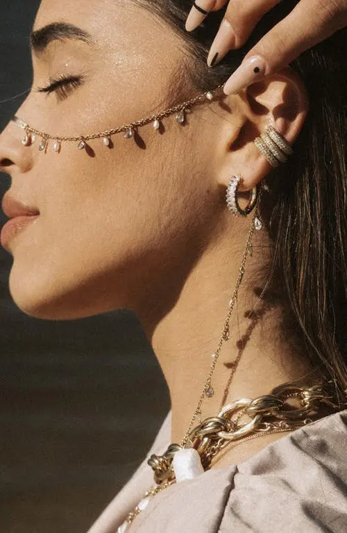 CHILD OF WILD Joni Pavé Ear Cuff - Gold
