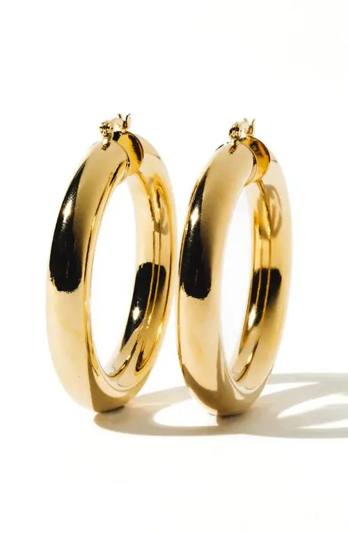 CHILD OF WILD Aubree Large Tube Hoop Earrings - Gold