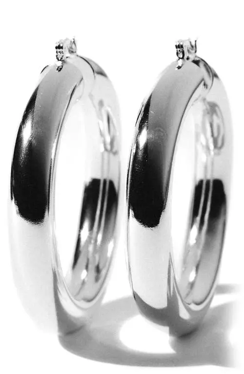 CHILD OF WILD Aubree Large Tube Hoop Earrings - Silver