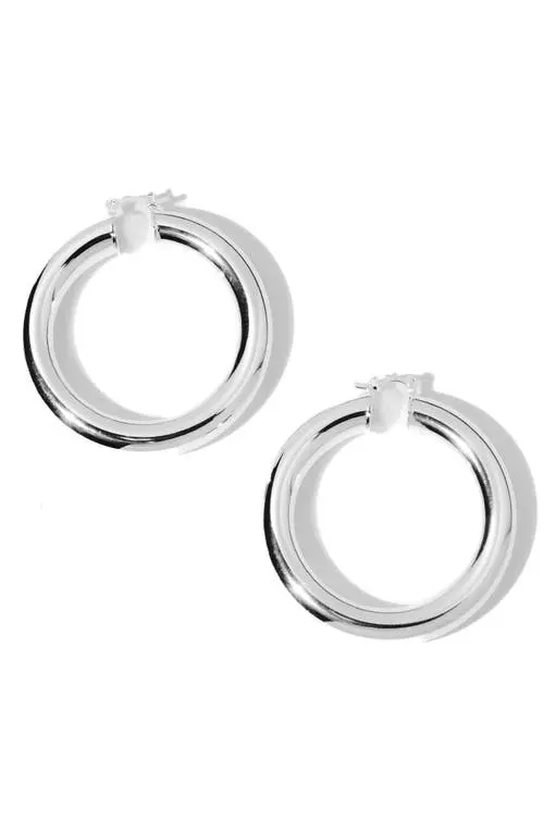 CHILD OF WILD Aubree Large Tube Hoop Earrings - Silver