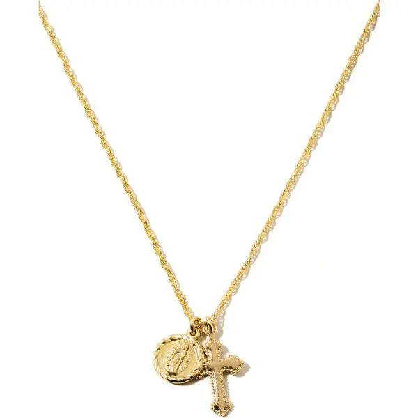 CHILD OF WILD The Hail Mary Dainty Pendant Necklace - Gold