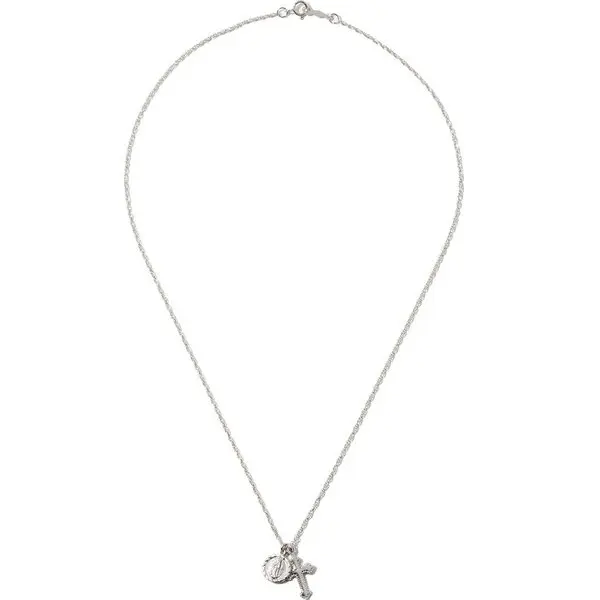 CHILD OF WILD The Hail Mary Dainty Pendant Necklace - Silver