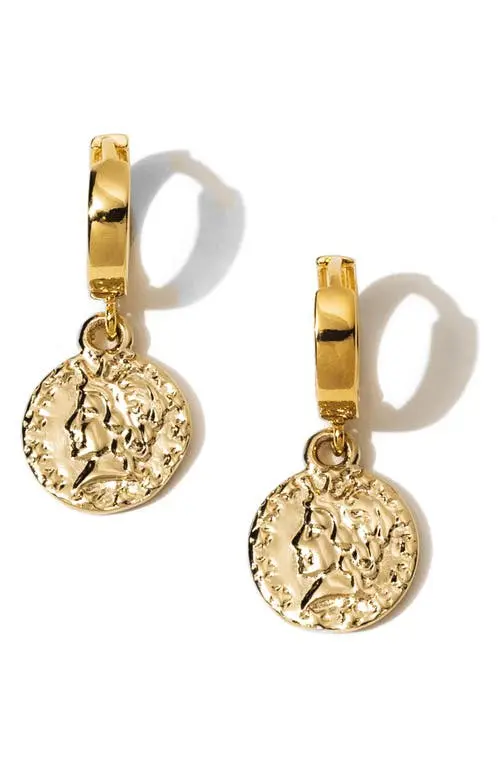 CHILD OF WILD Stella Coin Drop Huggie Earrings
