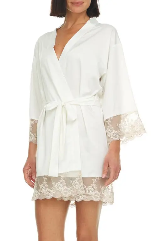 Flora Nikrooz Rosa Satin Robe - Ivory