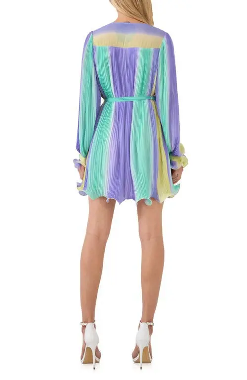 Endless Rose Stripe Pleated Mini Dress
