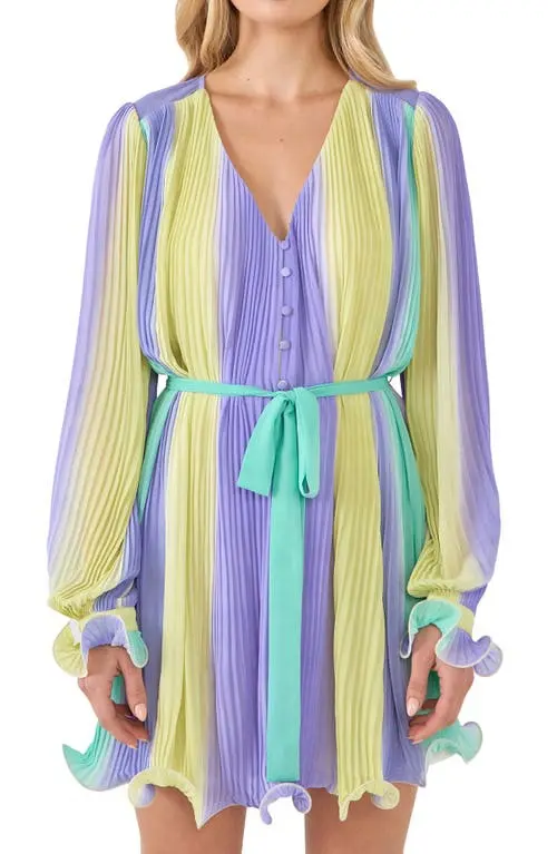 Endless Rose Stripe Pleated Mini Dress
