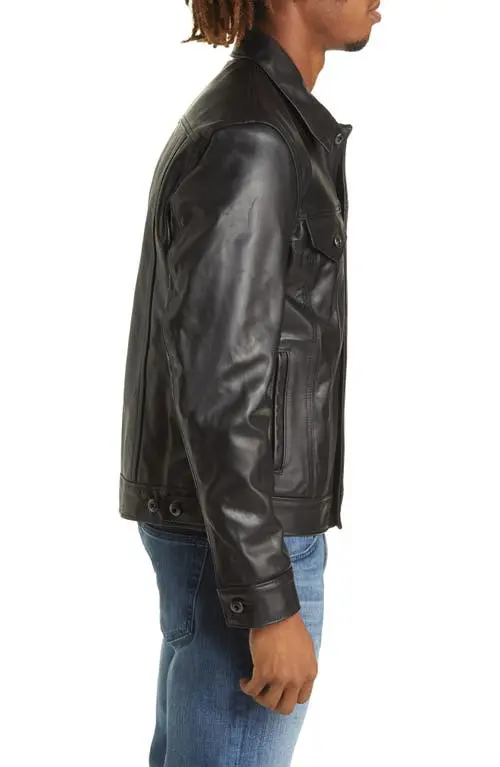 SCHOTT Naked Cowhide Leather Trucker Jacket
