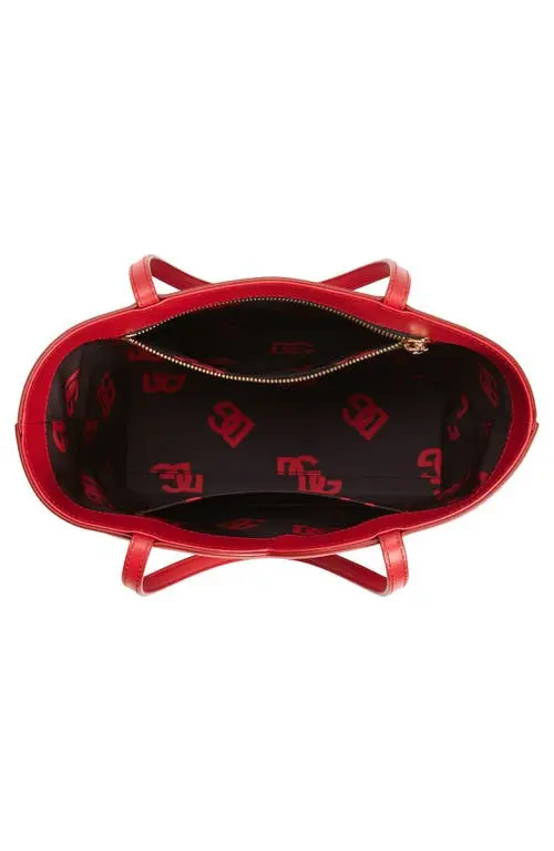 Dolce & Gabbana Small Dg Logo Leather Tote