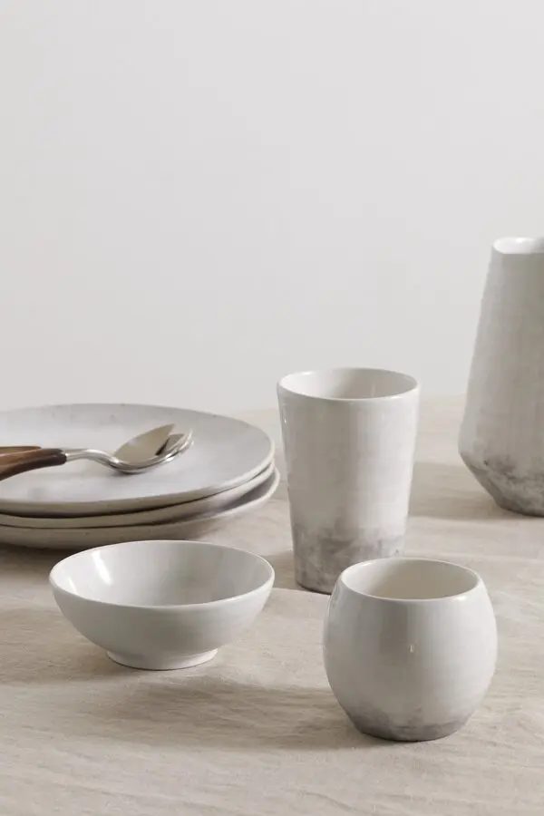 Brunello Cucinelli Set Of Three Ceramic Bowls - Gray