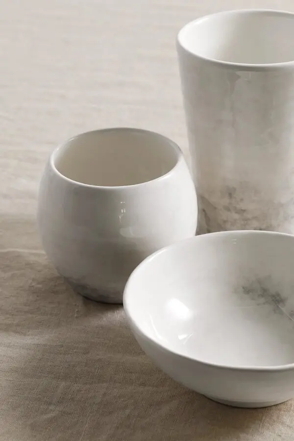 Brunello Cucinelli Set Of Three Ceramic Bowls - Gray