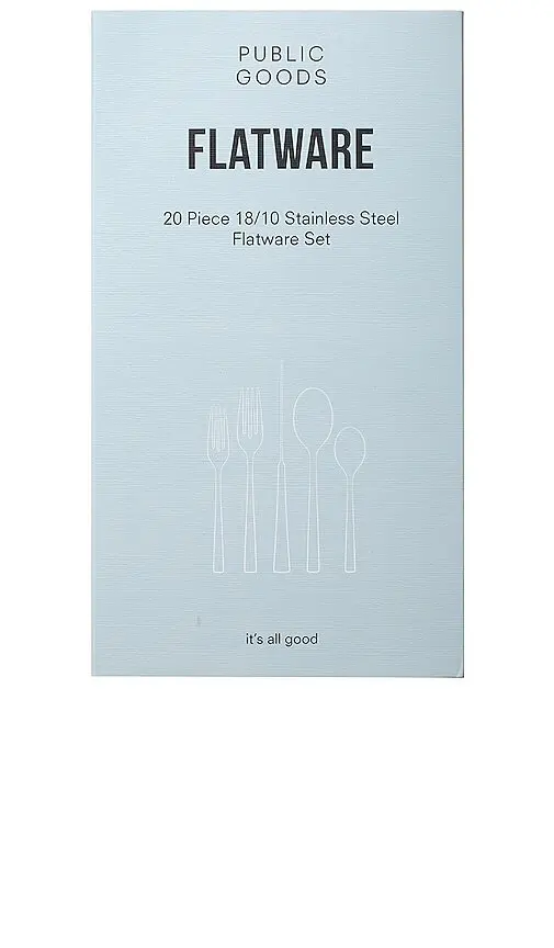 PUBLIC GOODS 18/10 Stainless Steel Forged Flatware Set In Metallic Silver