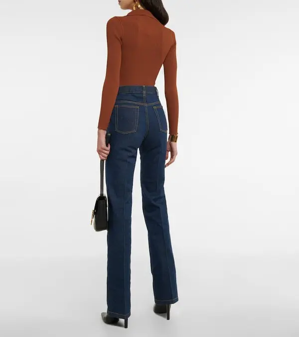 Saint Laurent Clyde High-rise Straight Jeans