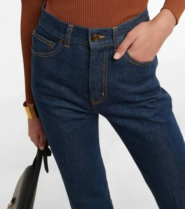 Saint Laurent Clyde High-rise Straight Jeans