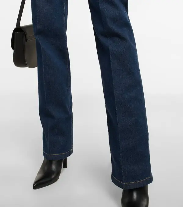 Saint Laurent Clyde High-rise Straight Jeans