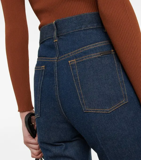 Saint Laurent Clyde High-rise Straight Jeans