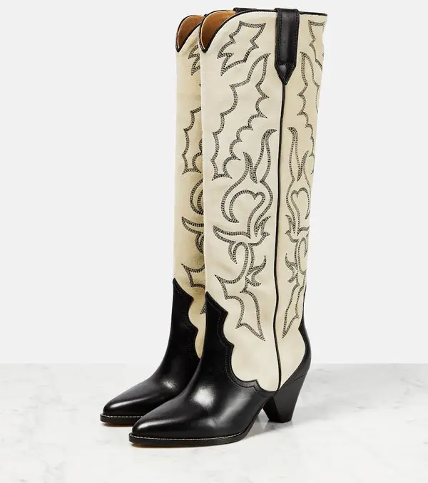 Isabel Marant Étoile Leila Cowboy Boots - Beige